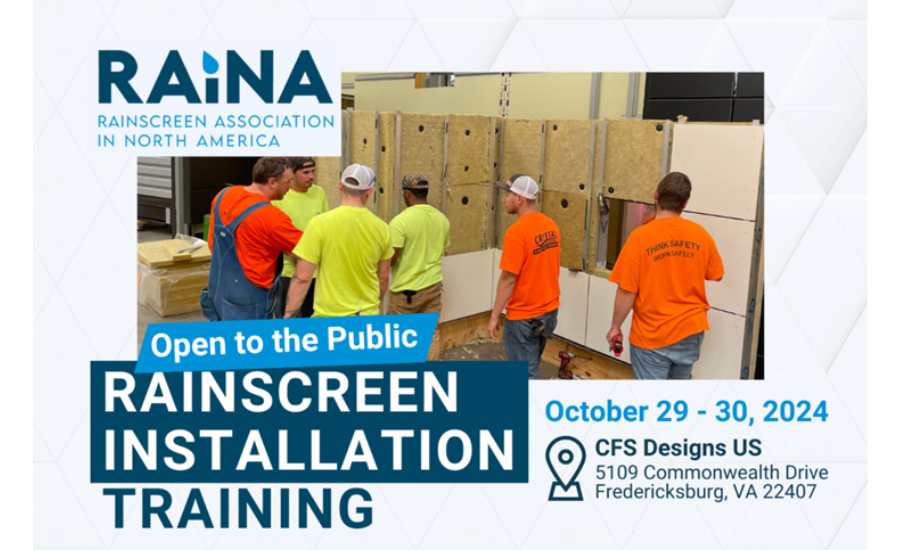 Register for RAiNA's Rainscreen Installation Training Course | Building ...